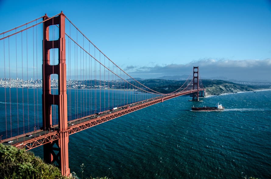 TIL the Golden Gate Bridge isn't named for its own coloring but rather ...